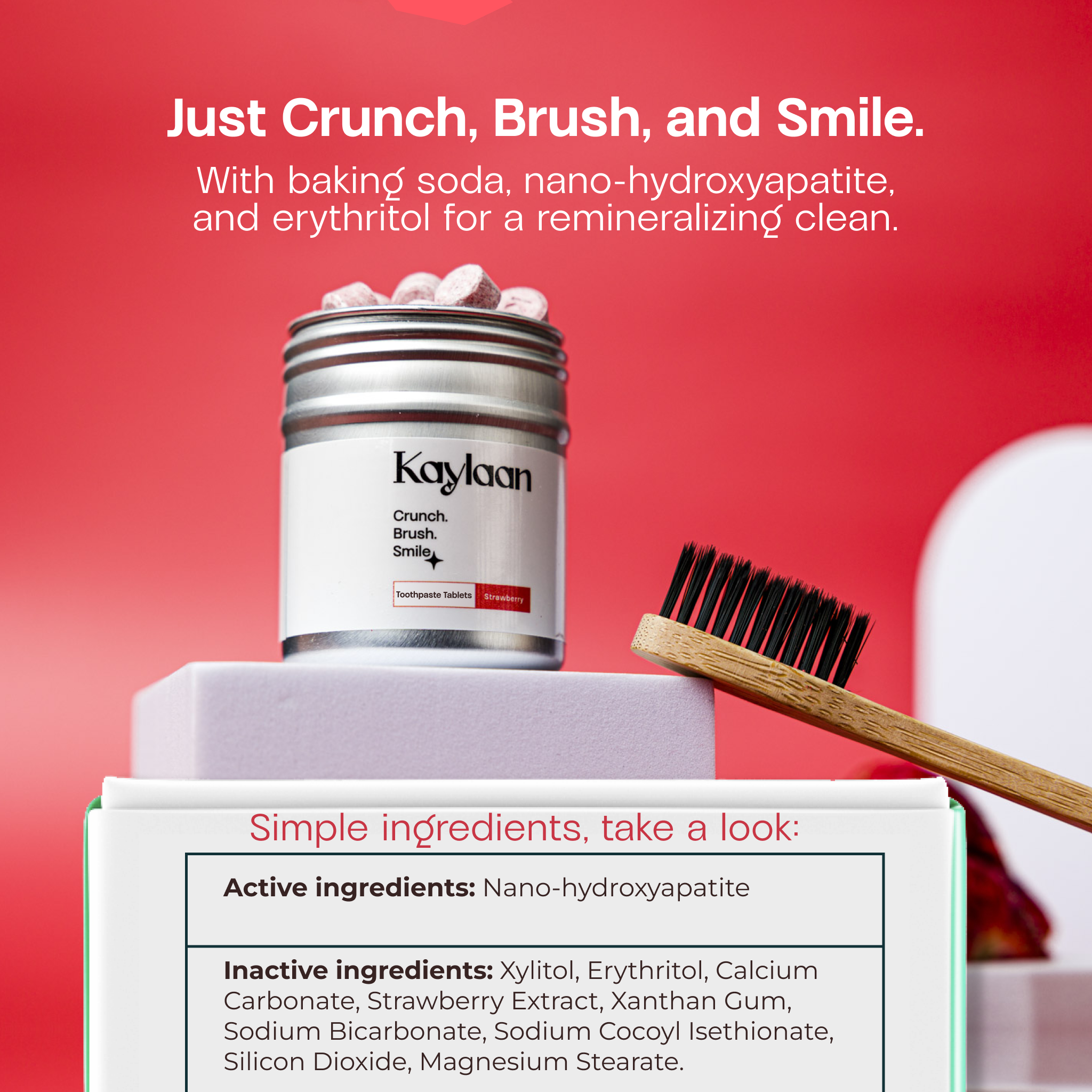 Strawberry Flavored Toothpaste Tablet Refills - Fluoride Free – Kaylaan LLC